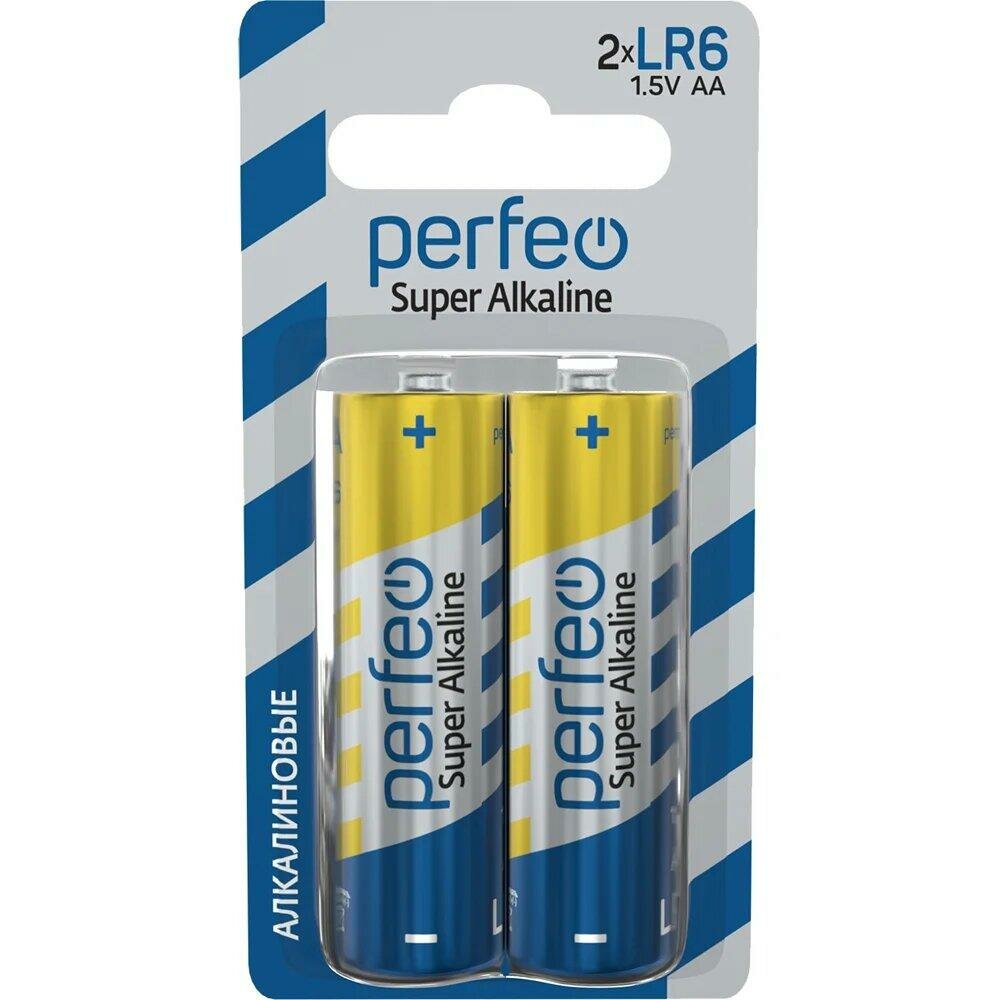 Батарейка Perfeo LR6/AA Super Alkaline BL2 PFLR6/2BLMINI, 2шт.
