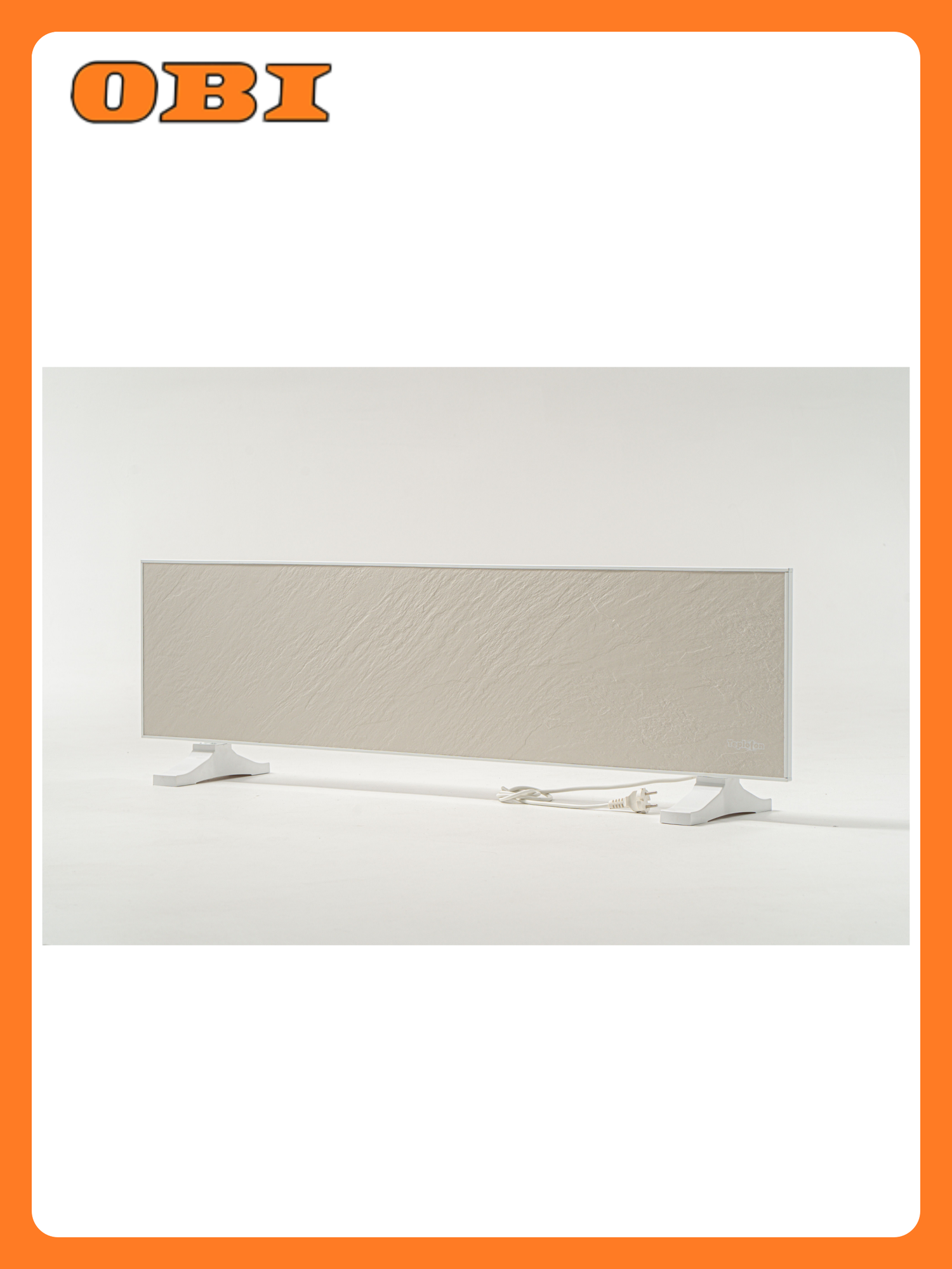 Электрообогр. Кварцевы Теплофон GRANIT ЭРГН0.45 кВт, 1200х295мм, Бел.