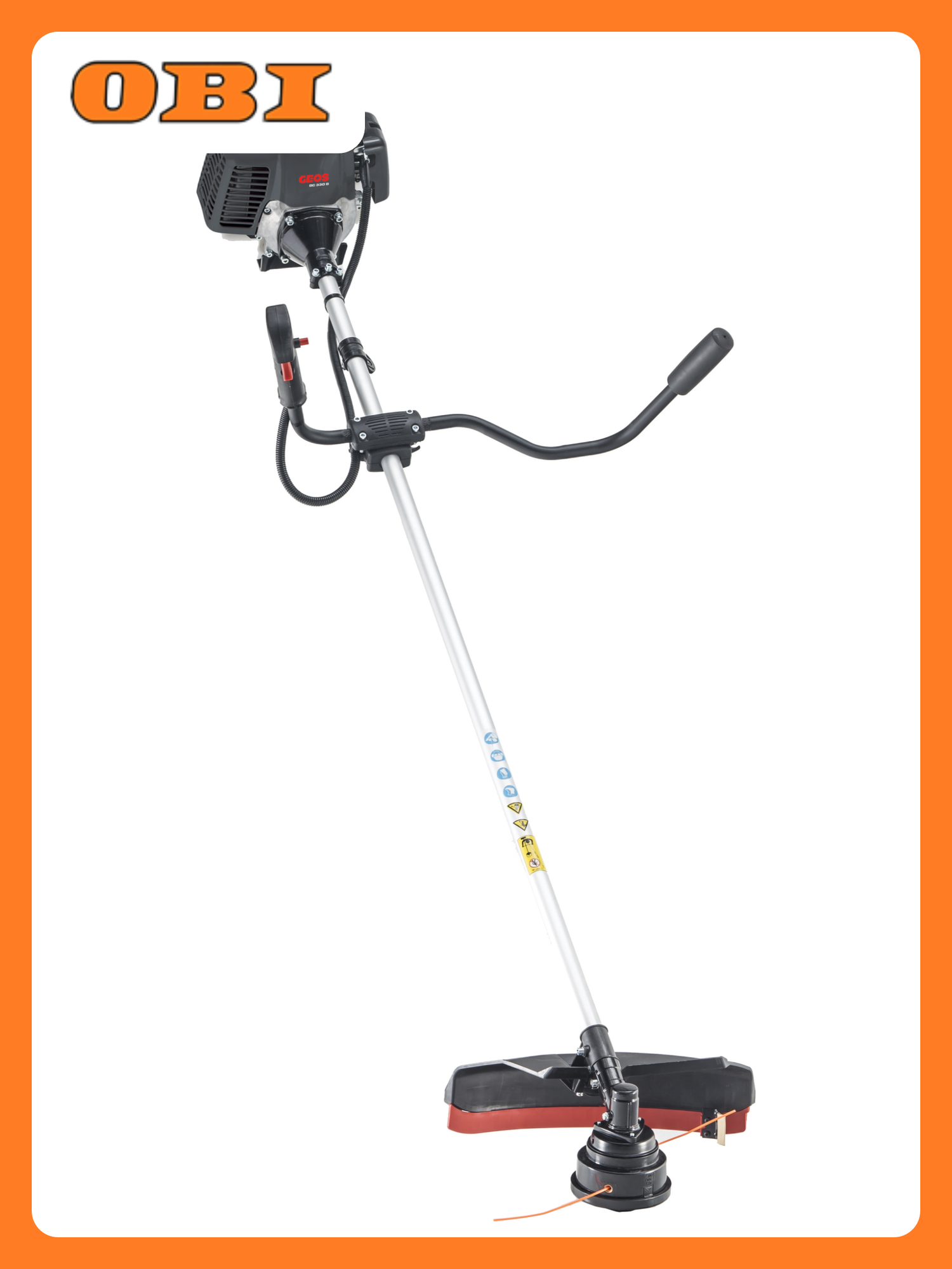 Триммер бензиновый GEOS Easy BC330, 1.22л. с, ширина скашивания 41,5см, с плечевым ремнём