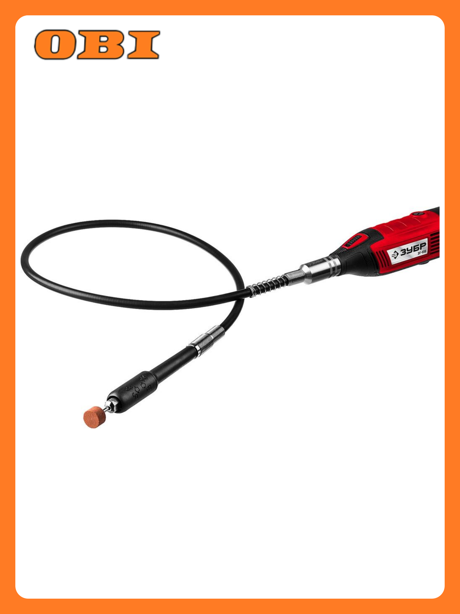 Гибкий вал ЗУБР, с цанговым патроном, 1,6-3,2мм, 1м, 33000об/мин