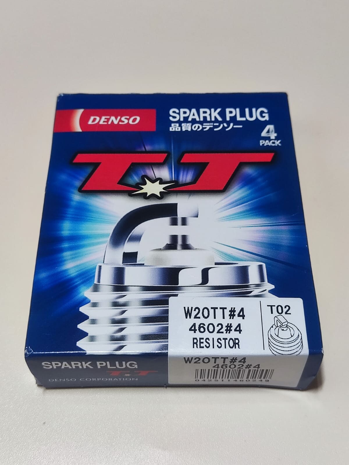 Свеча зажигания DENSO- W20TT,(комплект 4ШТ)Гранта, Калина, Приора, Ланос, Нексия, 2105-2112 8 клап, Мазда, Ниссан, Тойота