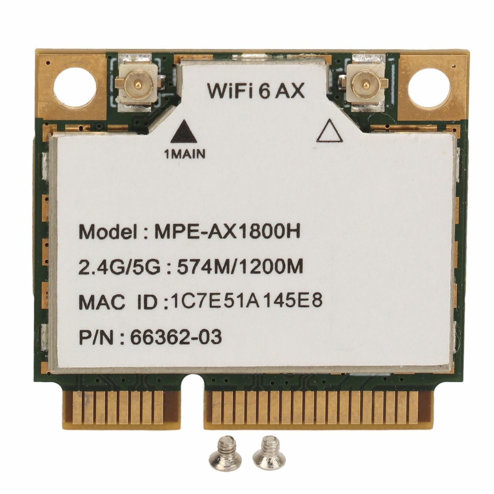 Карта Wi-Fi AX1800H, Mini PCI-E, Bluetooth 5.2, для Windows/Linux