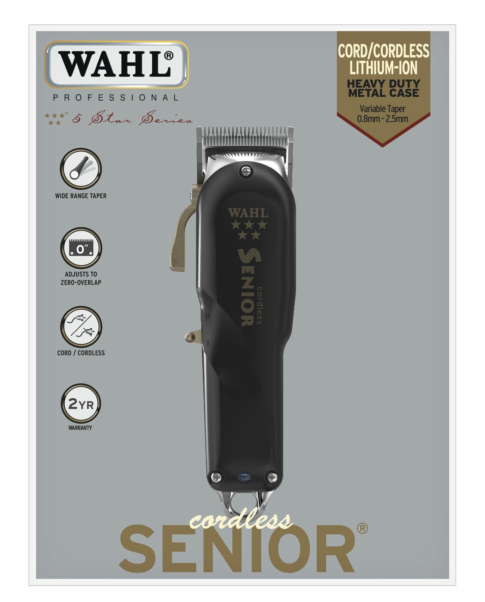 Машинка для стрижки Wahl 8504-016 Senior Cordless Blue/silver