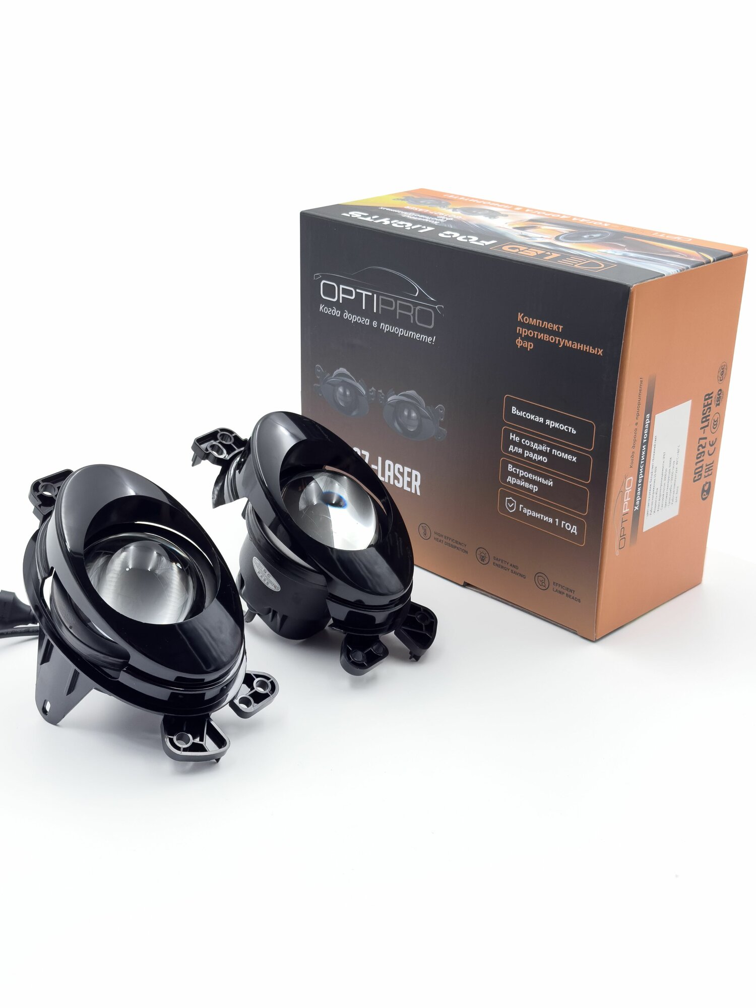 Светодиодные противотуманные фары с линзой LED на Mercedes / лед противотуманки птф на Мерседес