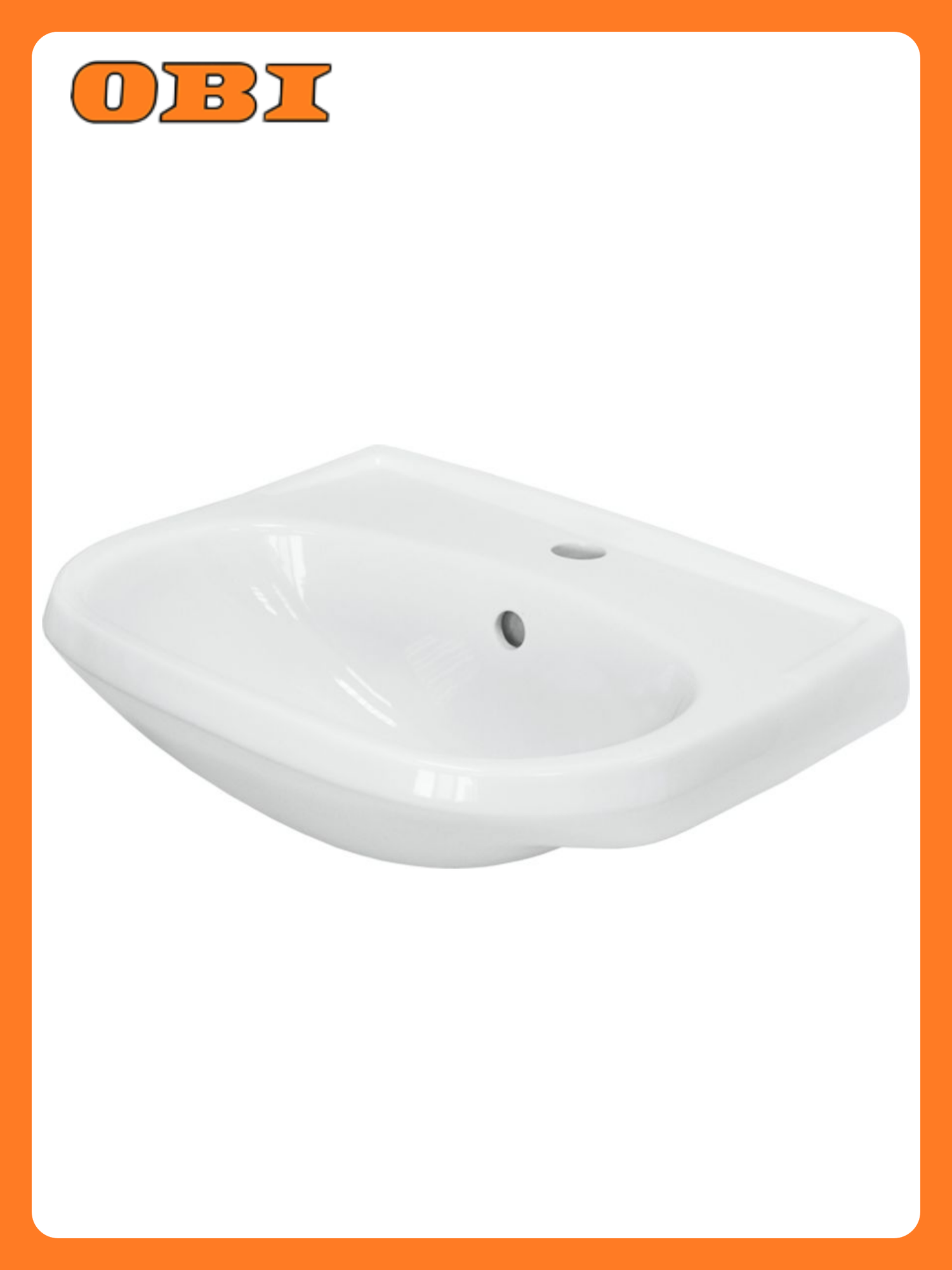 Умывальник Sanita "эталон 55", фарфор, белый, полукруглая форма