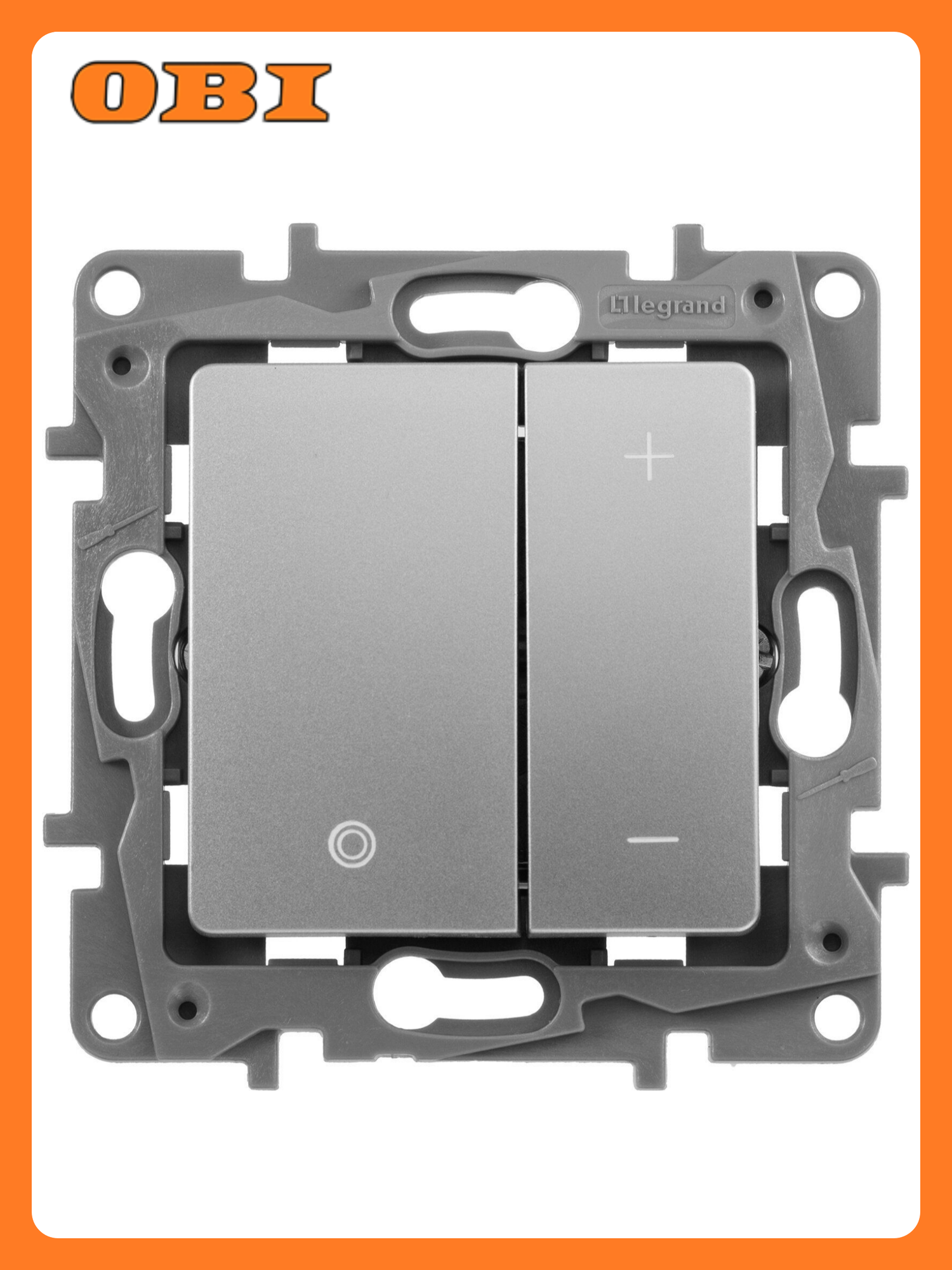 Диммер Legrand ETIKA нажимной алюминий черный