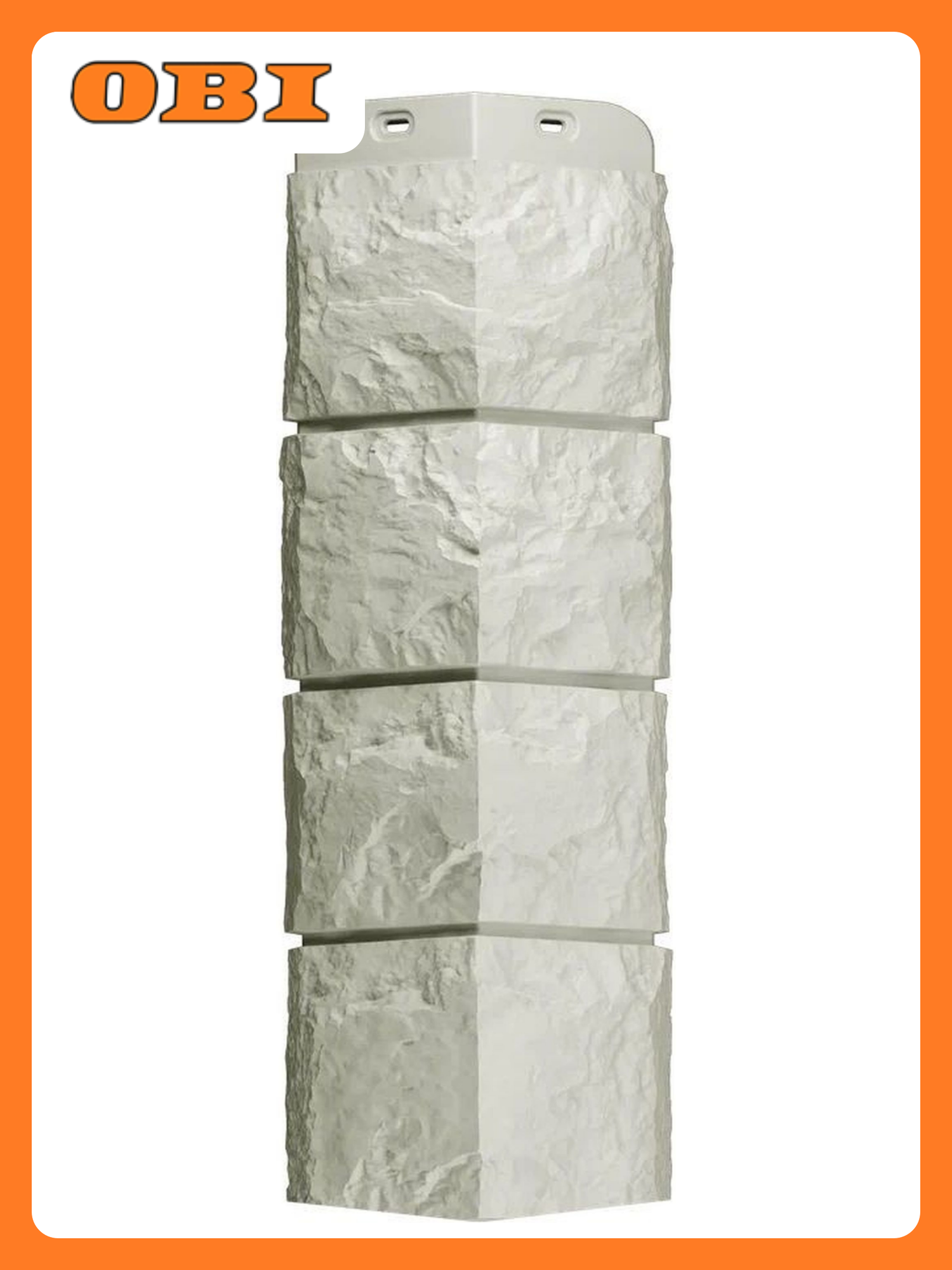 Наружный угол BERGART Döcke LUX, имитация каменной кладки, пластик, серый, 424 мм