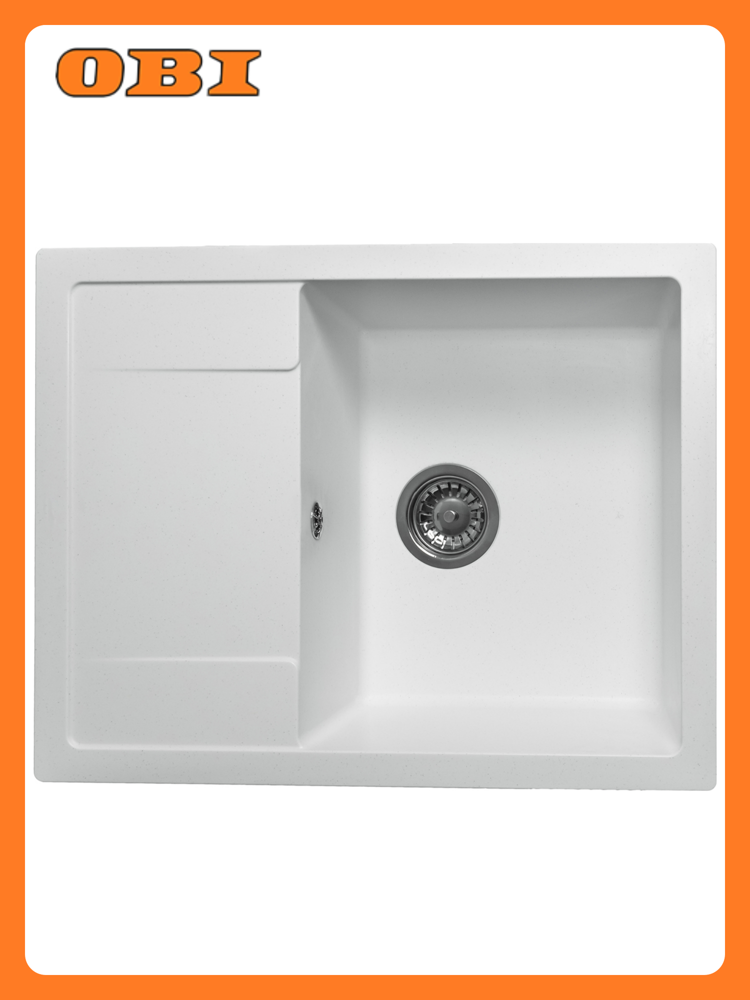 Мойка кухонная BAMBOO "Аврора", искусственный мрамор, бежевая, 65 см