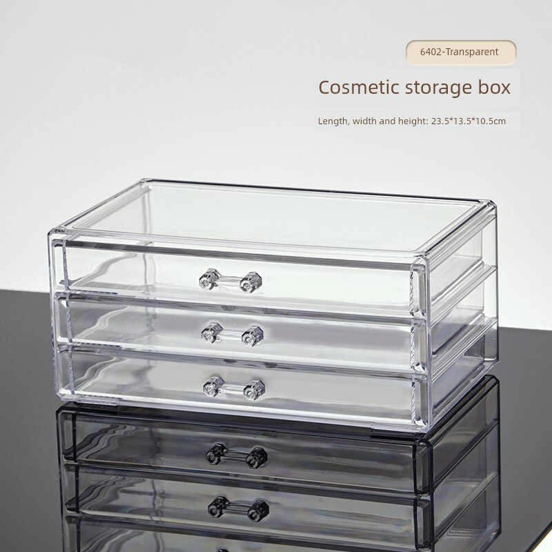 Коробка для хранения помады, выдвижной ящик, прозрачный акрил, большая вместимость, для хранения косметики, теней для