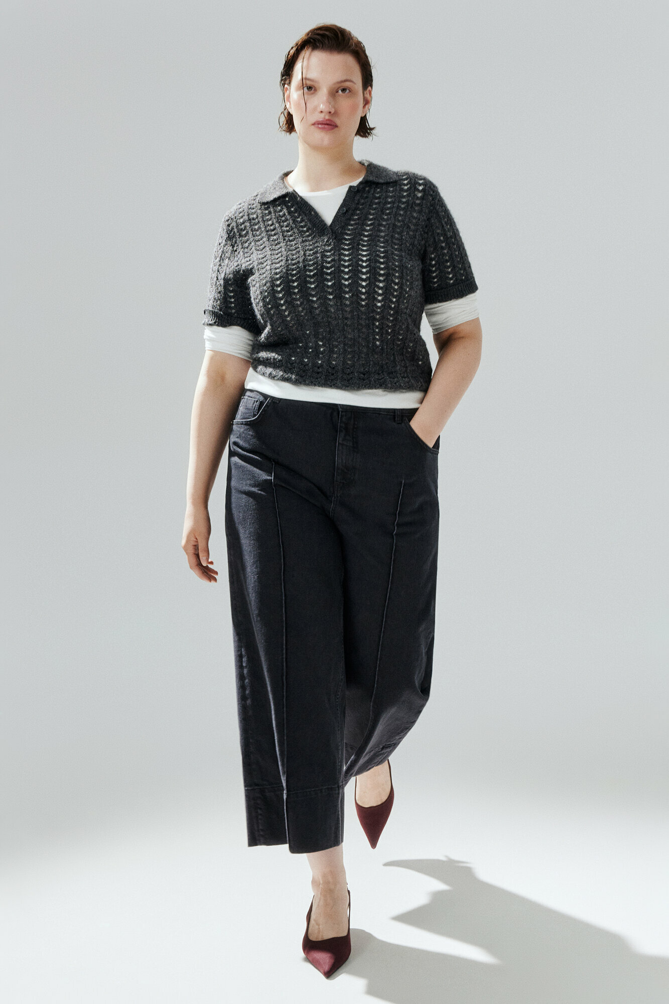 Джинсы широкие  Plus Size