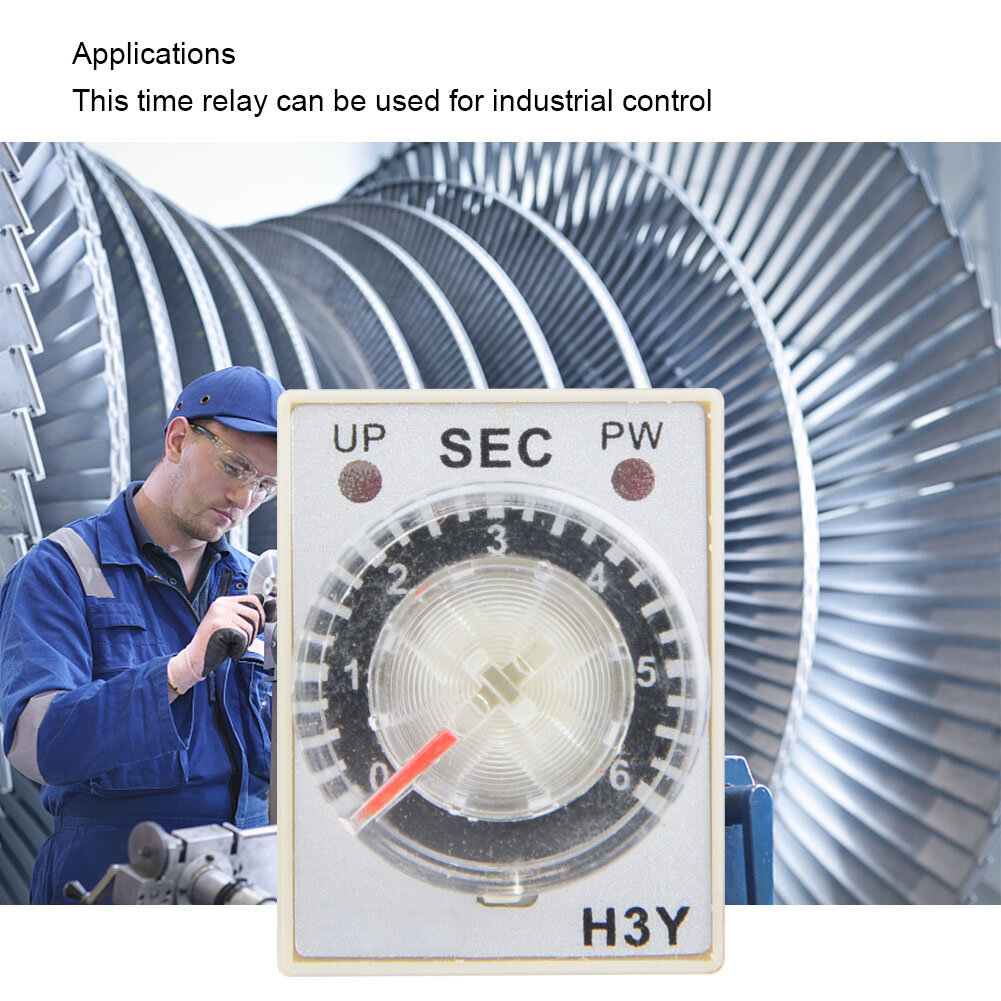 Time Relay 24V DC, H3Y-2 Delay Timer, Control Switch 6S — фото 1