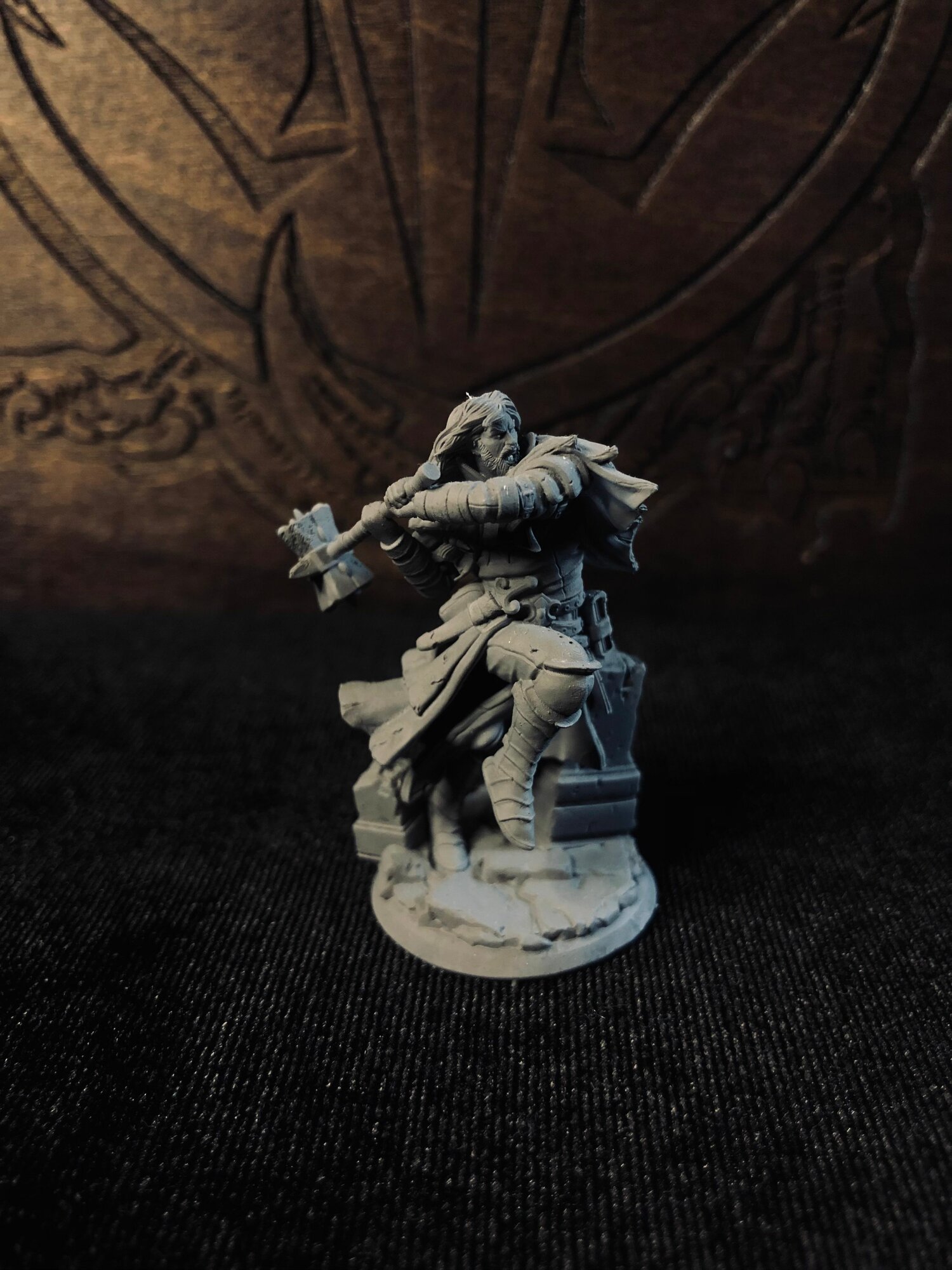 Воин с Молотом - Миниатюра для настольных игр DnD, ДнД, Dungeons & Dragons, Pathfinder.