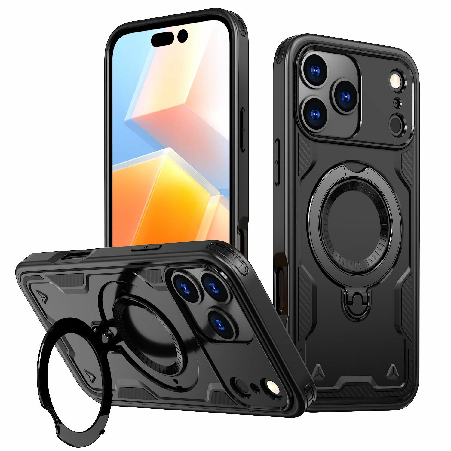 Чехол Magneto Case с кольцом для iPhone 17 Pro черный