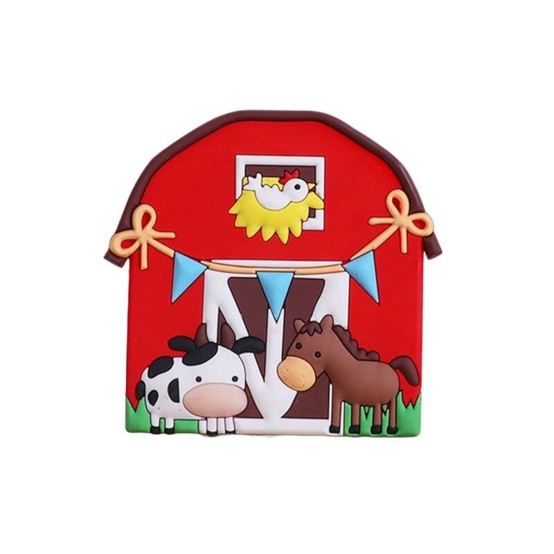 Фигурки животных для украшения торта, фермерская теплица