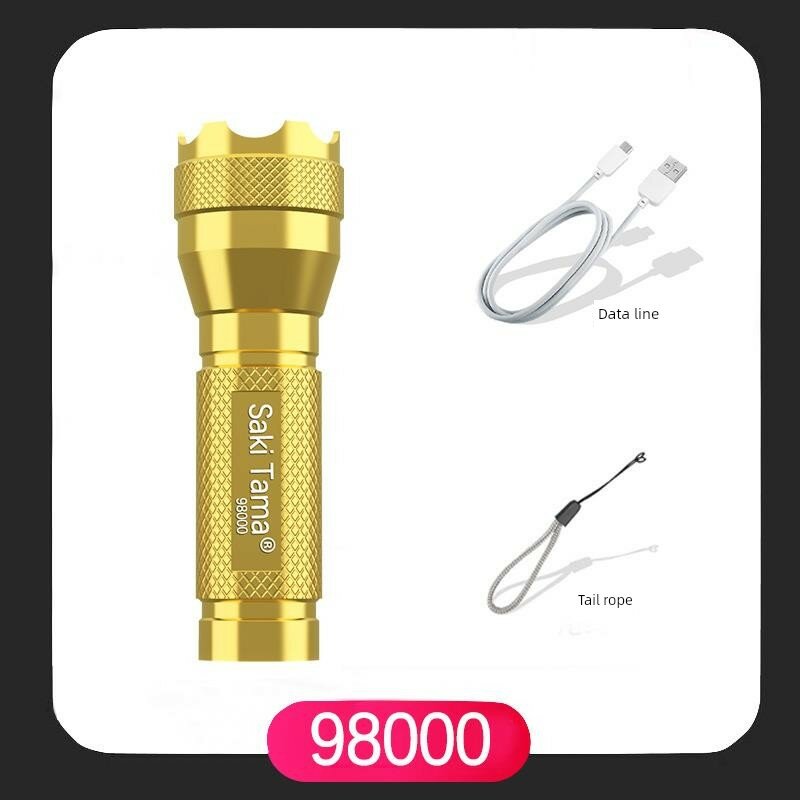 Японский импортный светодиодный фонарик с сильным светом, сверхъяркий, дальнего действия, перезаряжаемый, миниатюрный,