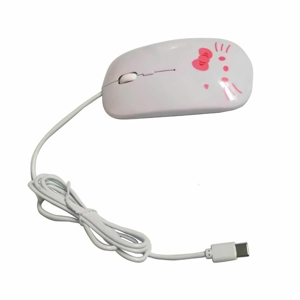 Беспроводная мышь Type-C с бесшумными кнопками, Белый