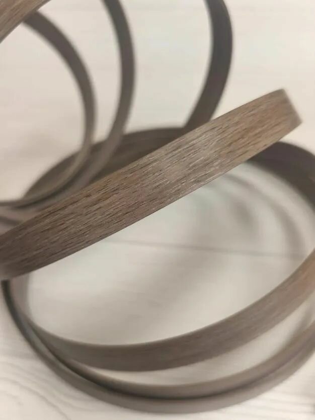 Кромка ПВХ мебельная без клея, размер 1х19мм, намотка 5м, цвет Бамбук/Ноче мондеале 8033