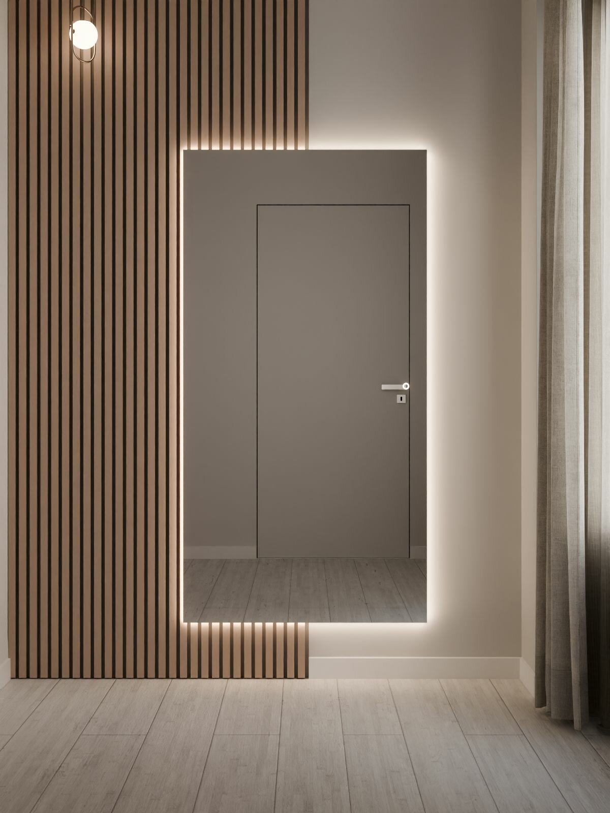 Зеркало 170х90 см CLOUD MIRROR настенное без рамы интерьерное с подсветкой сенсорное