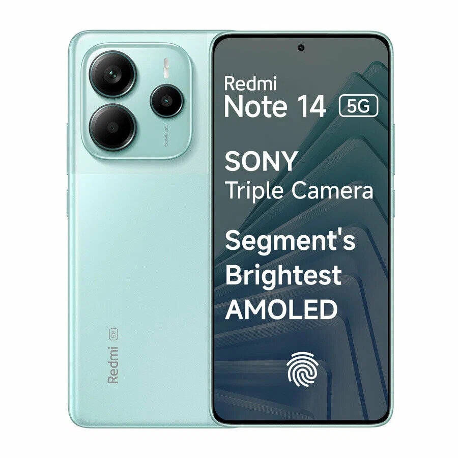 Смартфон Xiaomi Redmi Note 14 5G, 6/128Gb, NFC, Green, NOcharger, Global Version