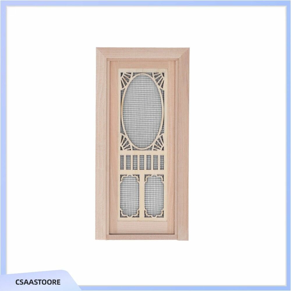 1:12 берёзовая экранная дверь мини натуральная модель DIY кукольный дом