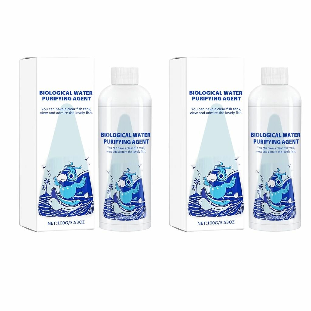 Порошок для контроля водорослей в аквариумах, безопасный для растений, - 2 бутылки