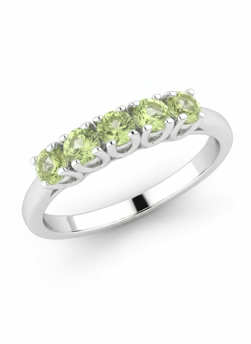 Кольцо, серебро, 925 проба, перидот