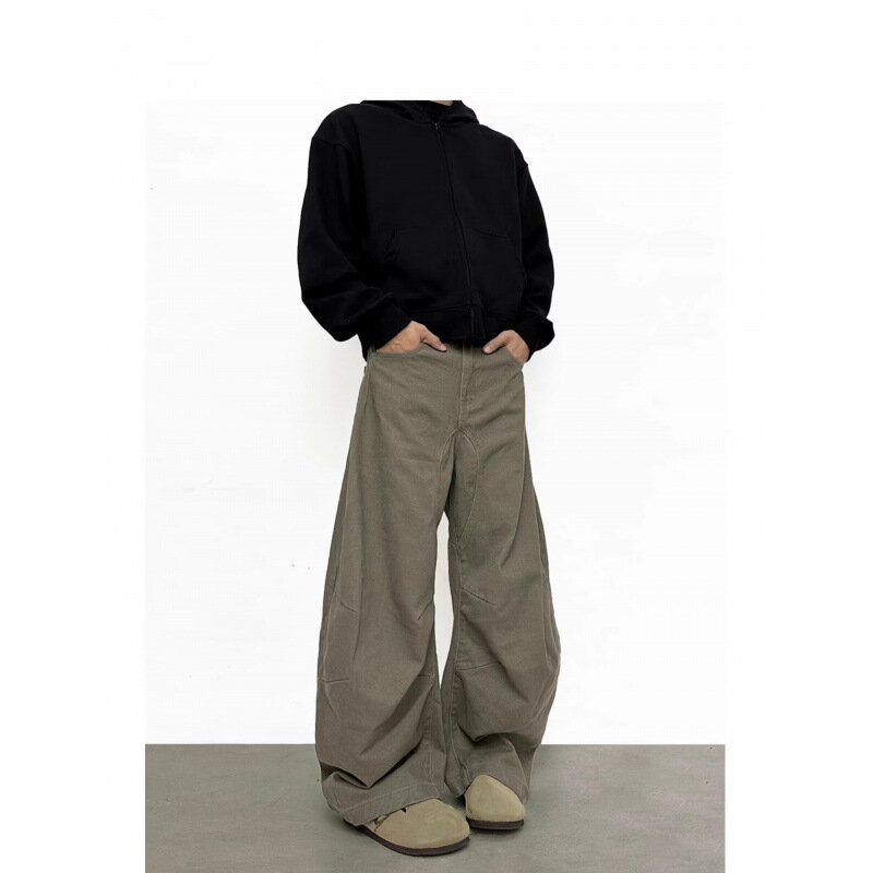 JYL Женские Джинсы Стрейт Лето Красный Шов Карго Деним, Размер_S