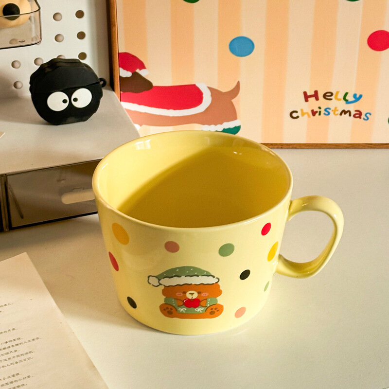 Лапша быстрого приготовления Creamy Cartoon Bear Student в стаканчике/миске с крышкой, для использования в общежитии и для личного пользования.