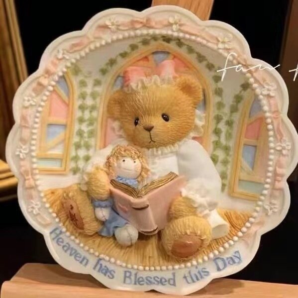 Женский Медвежонок: Непокрашенная гипсовая фигурка для рисования детей, белая основа