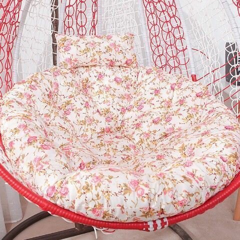 Утолщенная подвесная корзина с подушкой, одиночная подвесная корзина, съемная, стираемая, подушка для качелей в виде птичьего гнезда, подушка для подвесного стула, ротанговая корзина-качалка, интегрированная подушка для стула