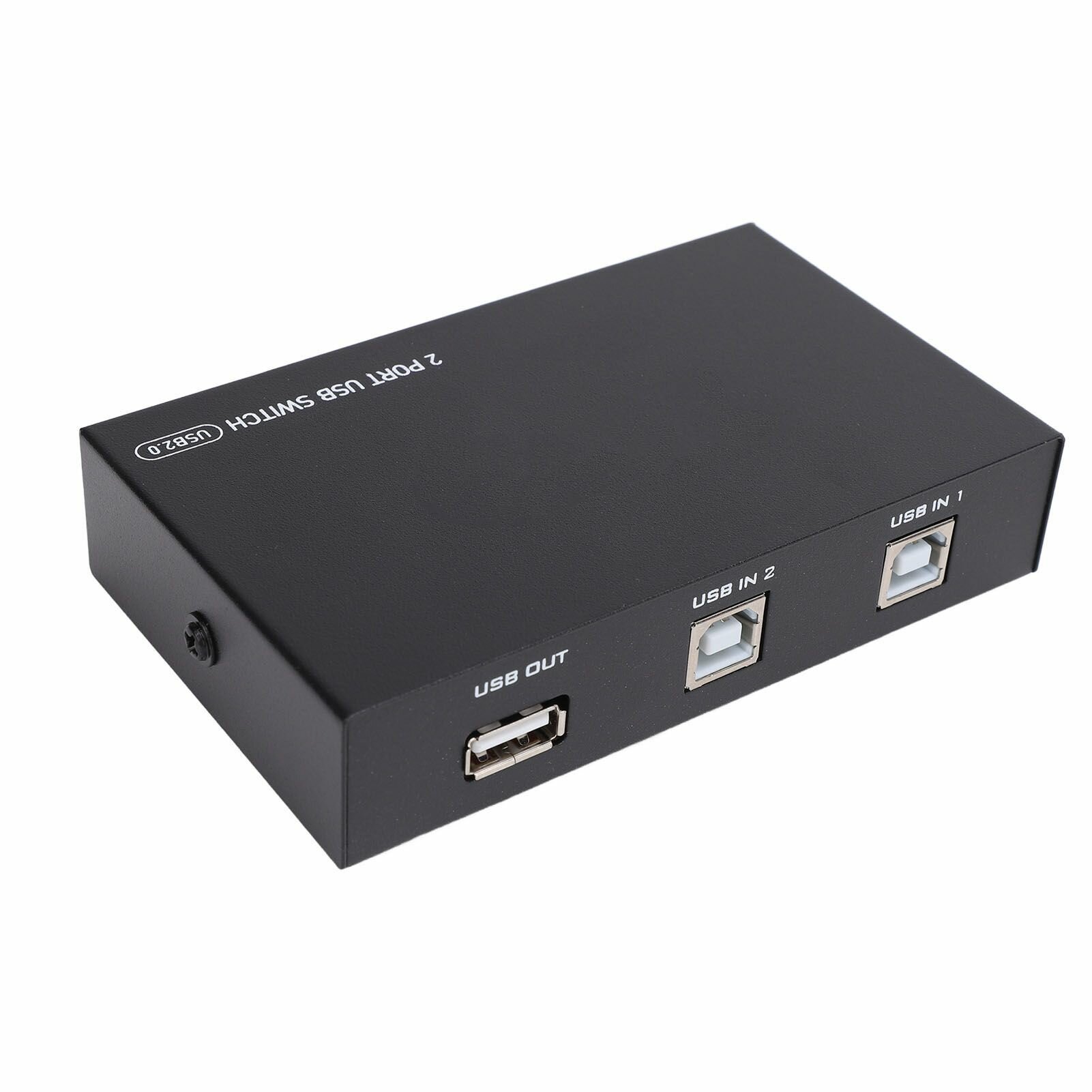 2 Port USB Switch, компактный и высокосовместимый переключатель, для подключения 2 ПК к 1 USB устройству