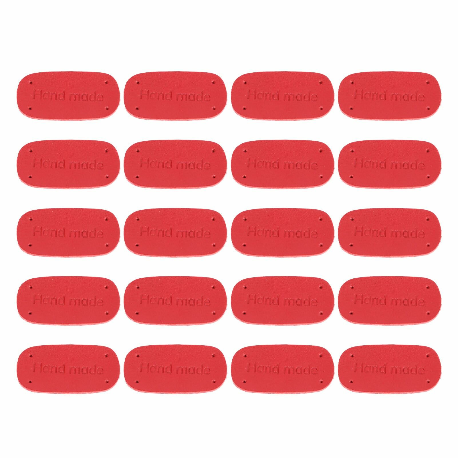 Кожаная нашивка ручной работы, красный первый слой кожи, кожаная этикетка горячего тиснения, декоративные аксессуары