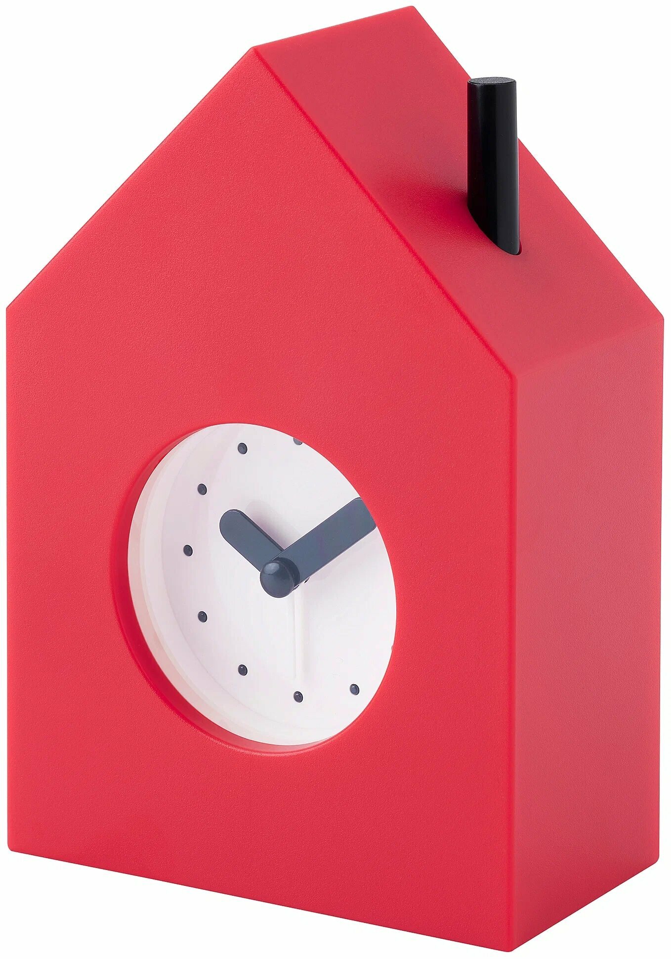 Часы настольные икеа клампниссе, красный, 16 см х 11 см, светлый