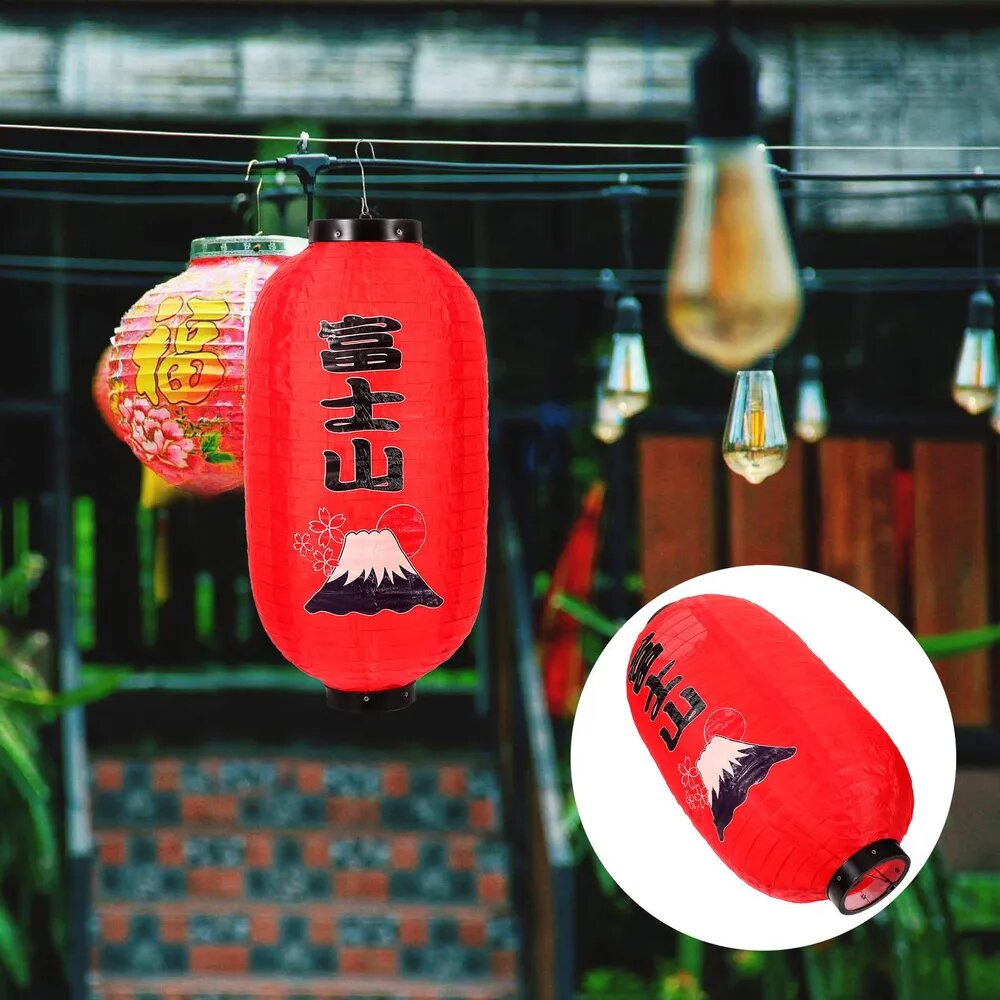Японский Фонарь Для Ресторана Уличный Висячий Фонарь Красный 45.00X25.00X25.00Cm