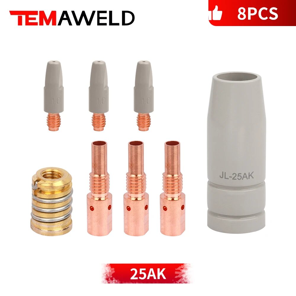Защитные насадки для горелки MIG MAG 25AK 8 шт. 0.8mm-8pcs