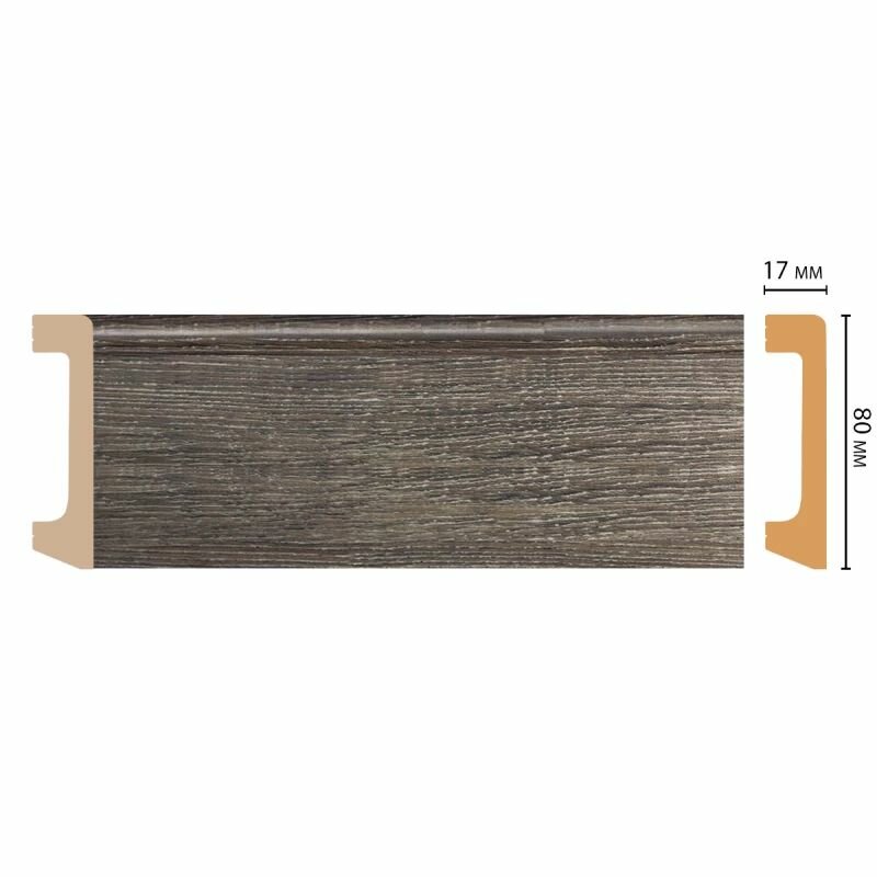 Плинтус Напольный для Ремонта Decomaster D235-86 ШК/20 В80хШ17Д2400 мм / Декомастер.