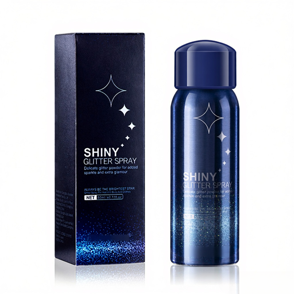 Glitter Spray 60ml Косметический синий порошок для макияжа в ночных клубах и вечеринок лицо тело ногти фестиваль rave красота ремесло, 1 шт.