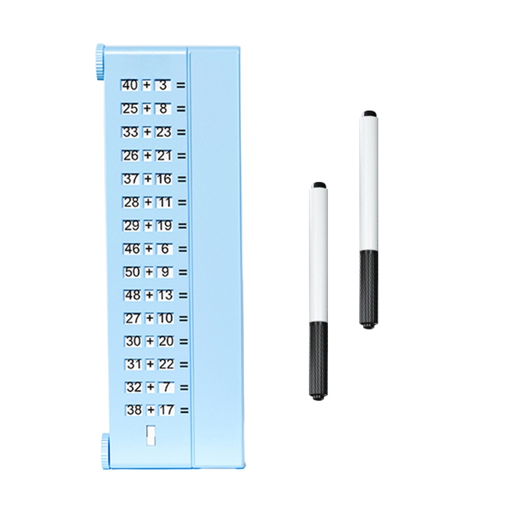 NBX Arithmetic Writing Board Reusable Early Education Tool Toddlers Oral Calculation Question Plate Teaching Equipment Math Operations White Board 2 Erasable Pen Model Arithmetic Practice Writing Pad Material ABS Product Size 13.2x4.4cm Optional Type