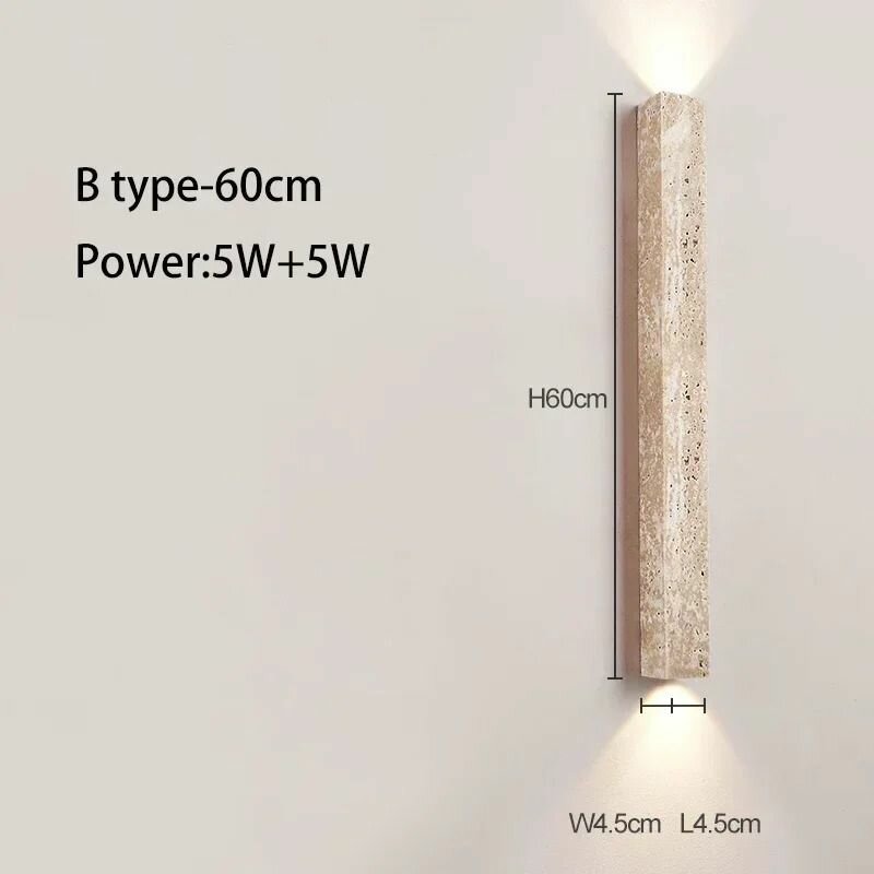 Каменное LED Бра, Настенный Светильник 12W для Спальни и Лестницы