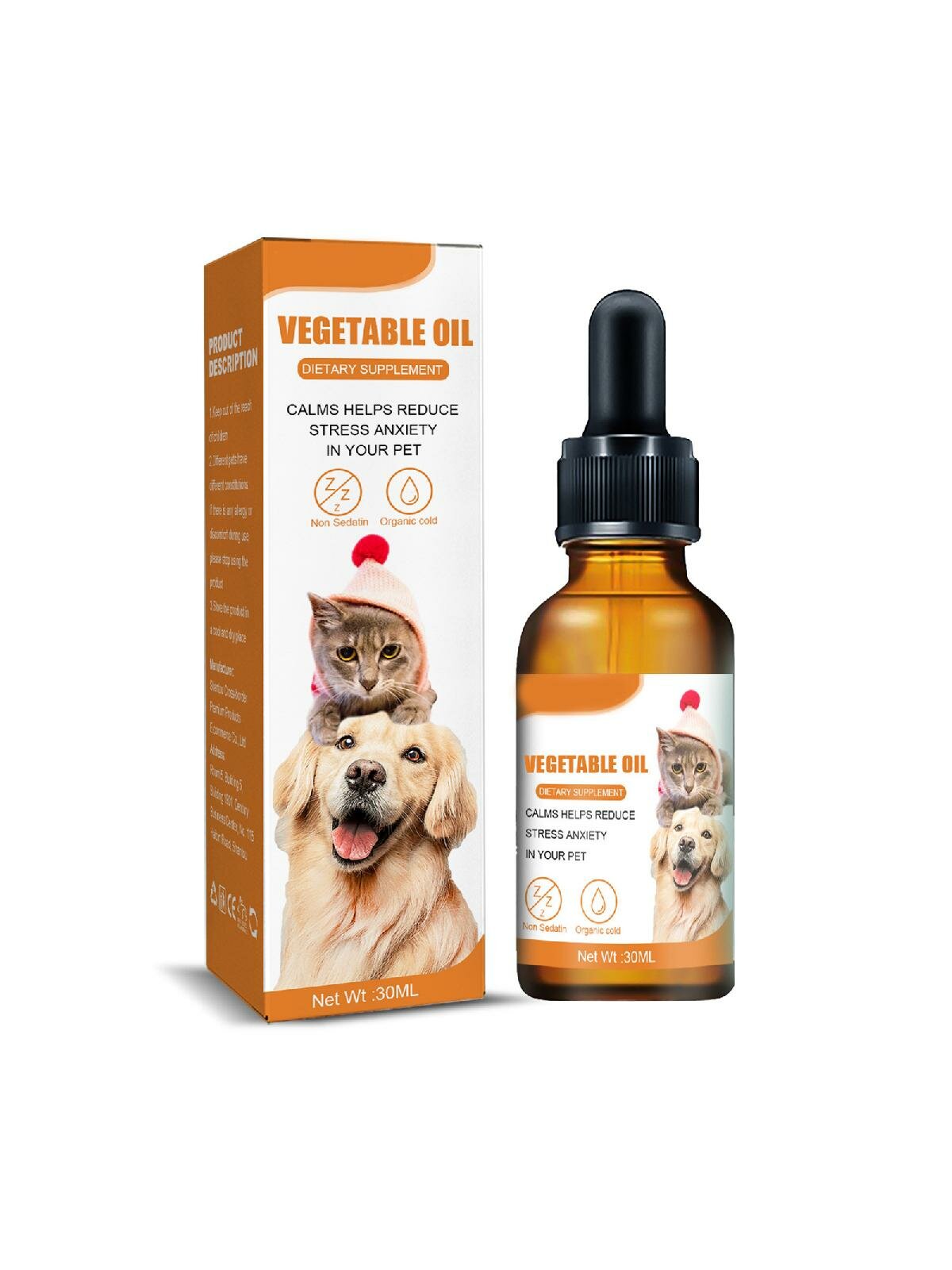 Эфирное масло для домашних животных Натуральное масло для ухода за собаками Снятие стрессаболи