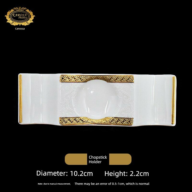 Набор посуды из костяного фарфора в китайском стиле с тиснением под золото, класса люкс, для домашнего использования,