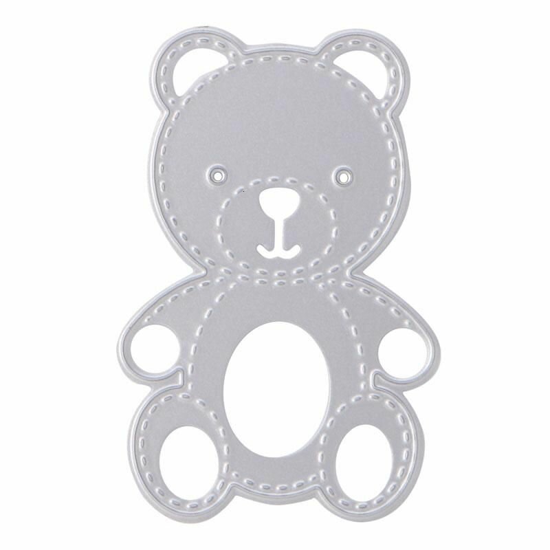 Медведь трафарет для вырубки, Серебро