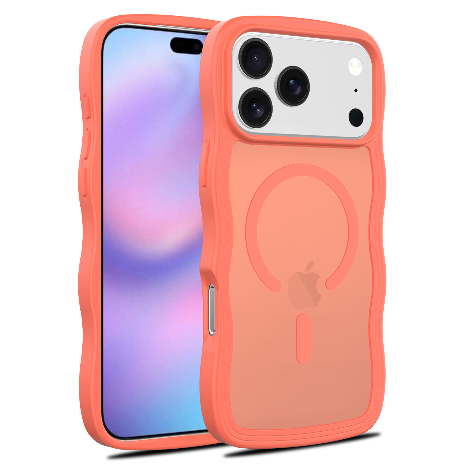 Чехол для Apple iPhone 17 Pro Max / Айфон 17 Про Макс, soft touch, накладка, поликарбонат (PC), защита камеры, ударопрочный, усиленные углы, Apple, Apple iPhone 17 Pro Max, orange,