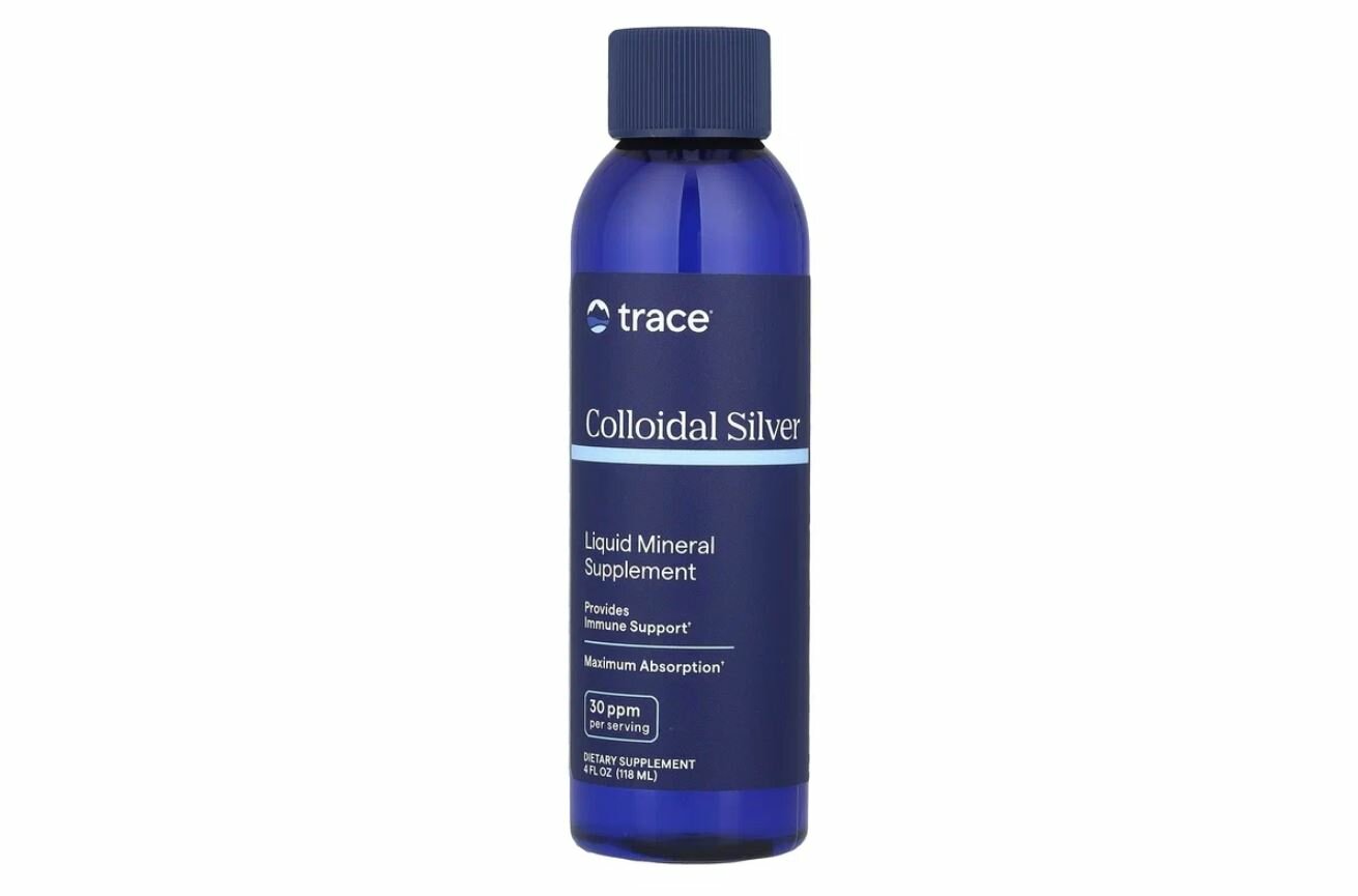 Trace Minerals, Colloidal Silver 30 ppm, Коллоидное серебро, 30 част. / Млн, 118 мл