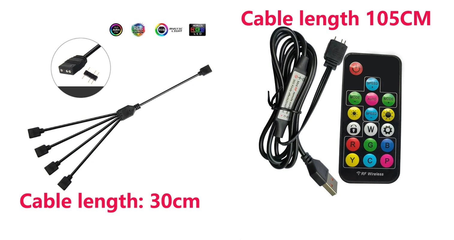 RGB контроллер 5V ARGB, USB KIT, 105см