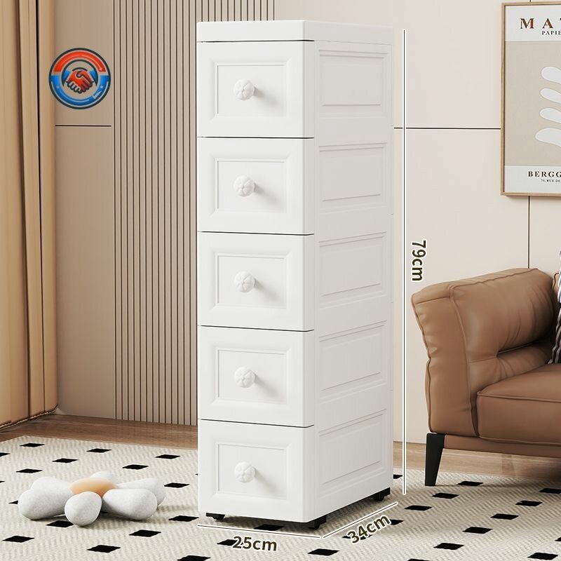 Узкий передвижной шкаф для хранения книг и мелочей на колёсах, 25x34x79 см, компактный мобильный органайзер для кухни, спальни, офиса, экономия пространства, лёгкая сборка