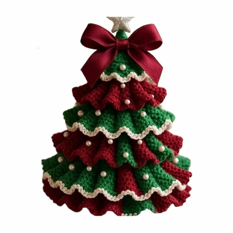 Вязаные ёлочные игрушки, - A