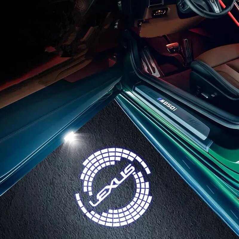 2ШТ Автомобильный светодиодный дверной проектор с логотипом/ Добро пожаловать Лазерная лампа /для Lexus RX ES GX LS LX IS серии LX450 LX470 LX570 RX300 ES250 ES300