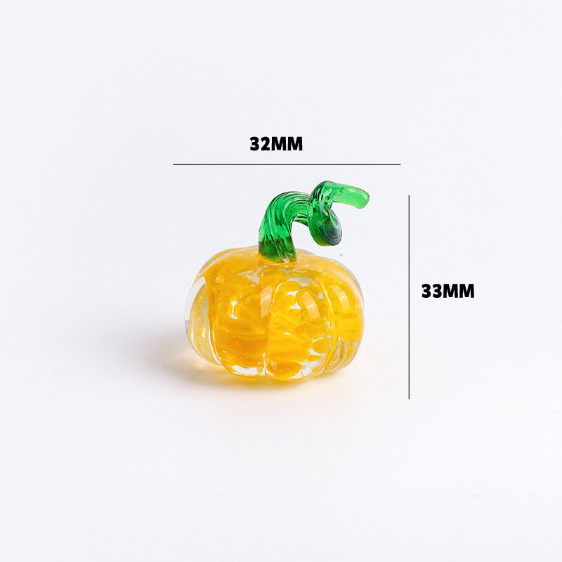 Креативные милые стеклянные украшения в форме тыквы для рабочего стола, маленькие украшения для гостиной, круглые стеклянные украшения для дома