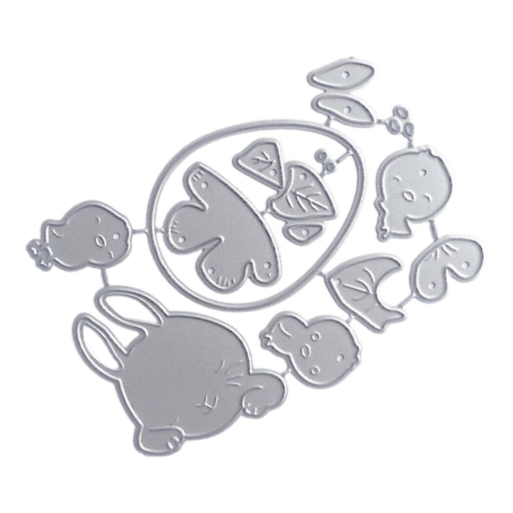 Пасхальные Кролики Разделочные Штампы Для Курицы Вырезы Трафареты Металлические Штампы Шаблоны Формы для Изготовления Открыток Для Альбомов Украшения